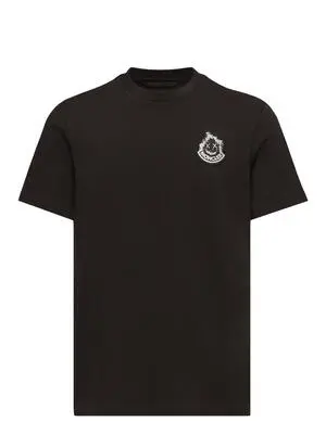 Moncler Logo Cotton T-shirt - Black