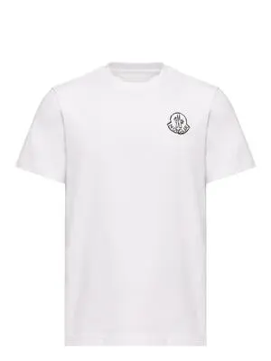 Moncler Cotton Jersey Logo Patch T-shirt - White