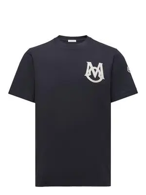 Moncler Monogram Cotton T-shirt - Blue