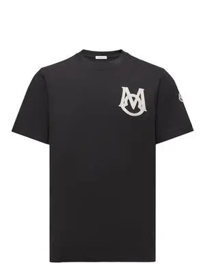Moncler Monogram Cotton T-shirt - Black
