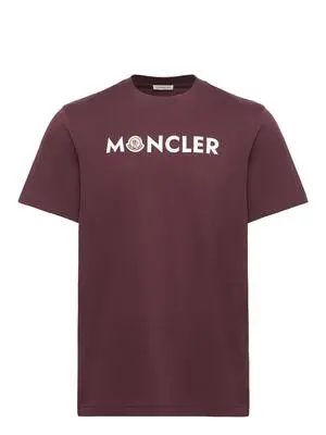 Moncler Logo Cotton T-shirt - Red