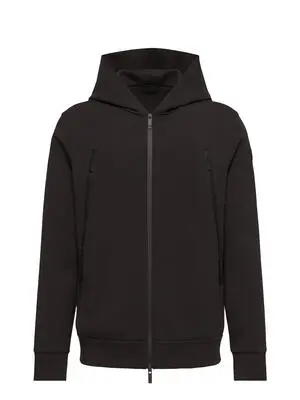 Moncler Cotton Blend Zip-up Hoodie - Black