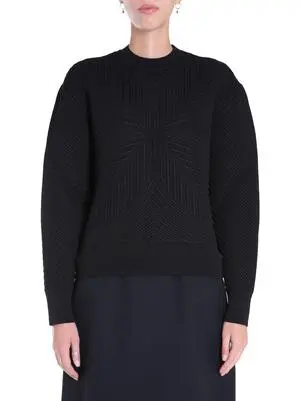 Alexander McQueen Textured Crew Neck Sweater - Black