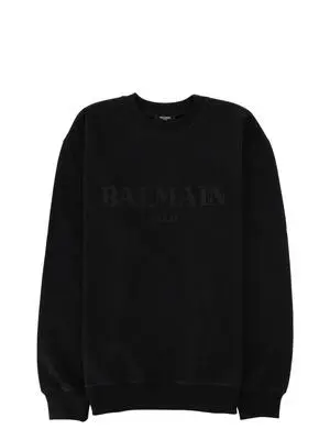 Balmain Embroidered Crewneck Sweatshirt - Black