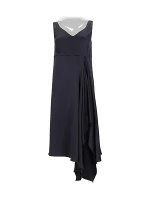P.a.r.o.s.h Drape Detail Dress - Blue