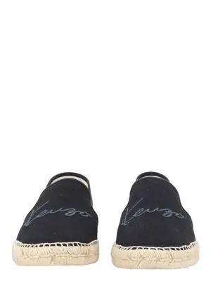 Kenzo Embroidered Logo Espadrilles - Black