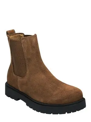 BIRKENSTOCK Highwood Chelsea Boot In Suede - Dark Tea