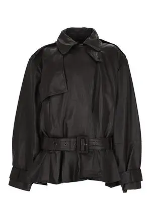 ROTATE BY BIRGER CHRISTENSEN Giacca Biker In Pelle - Brown