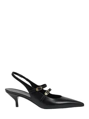 Celine Slingback Mary Jane Pumps - Black