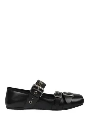 Dior Ballerina Punk Flats - Black