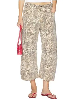 Lioness Horseshoe Cropped Jeans - Leopard