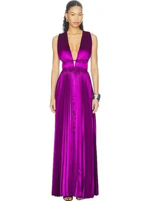 Ulla Johnson Lena Sleeveless Satin Gown - Amaranth