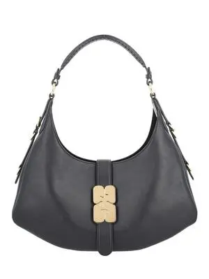 GANNI GANNI Kat Small Shoulder Bag With Gold Tone Clasp Black