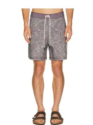 IRON & RESIN Aztec Print Boardshorts - Grape