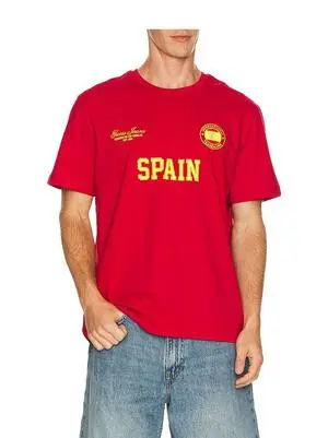 Guess World Cup Tee In Red - Spain Red
