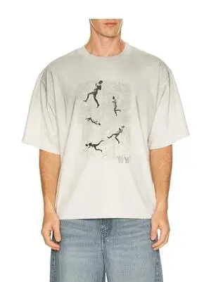 WON HUNDRED Houston Run T-shirt In Cream - Nimbus Cloud