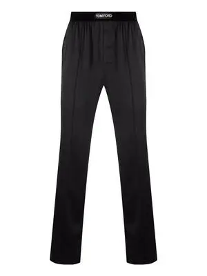 TOM FORD Pantalone Pigiama In Seta - Black