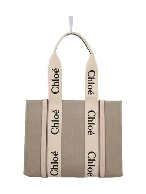 Chloé Woody Tote Bag - Cream