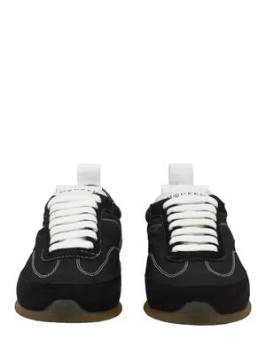 Alexander McQueen Leather And Suede Sneakers - Black