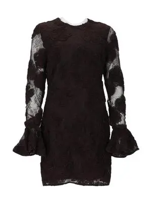 ROTATE BY BIRGER CHRISTENSEN 3d Floral Mini Dress - Brown