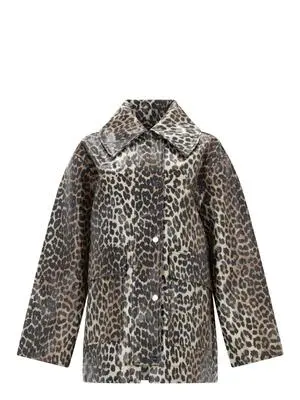 GANNI Animalier Laminate Jacket - Multicolor