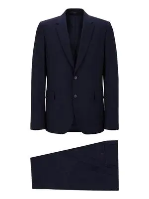 Paul Smith 100% Wool Two-piece Suit Made In Italy - Blue