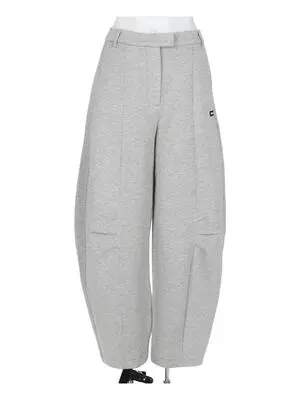 ROTATE BY BIRGER CHRISTENSEN Wide Leg Cargo Pants In Scuba - Gray