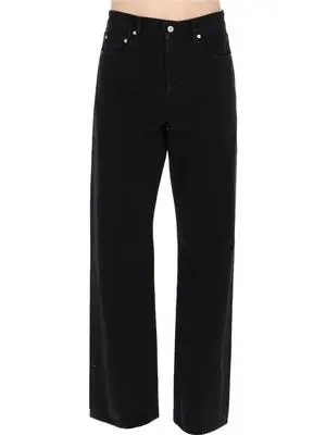 Jacquemus High Rise Straight Leg Jeans - Black