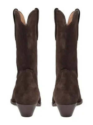 Isabel Marant Étoile ISABEL MARANT "Damas" Suede Cowboy Boots Brown