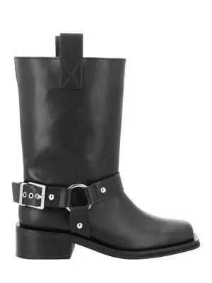 GANNI Biker Boots - Black