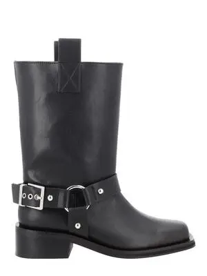 GANNI Biker Boots - Black