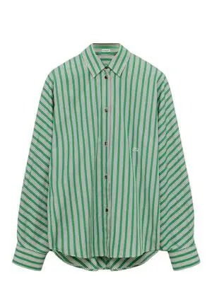 Loewe Striped Cotton Shirt - Green