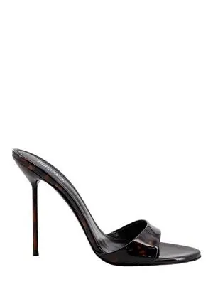 Paris Texas Patent Leather Stiletto Mules - Brown