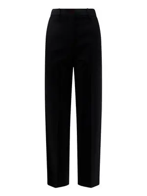 ALYSI Cigarette Virgin Wool Trousers - Black
