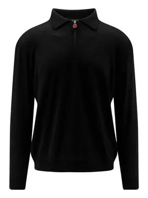 Kiton Wool Polo Shirt - Black