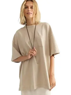 Free People Good Luck" Graphic Oversized T-shirt - Plaza Combo