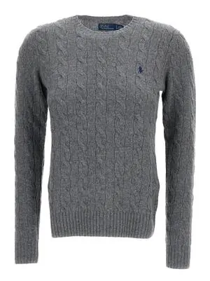 Polo Ralph Lauren MAGLIA GIROCOLLO A TRECCE Grigio