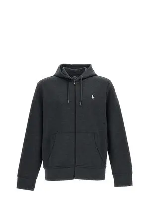 Polo Ralph Lauren Hooded Zip Flap Sweatshirt - Grey