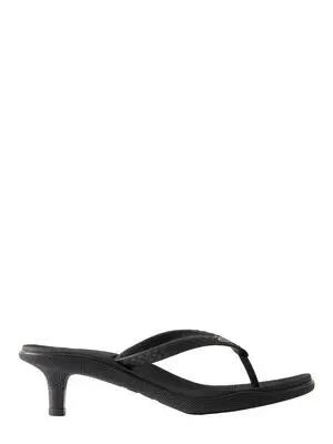 BLOUMME Arc 40 Rubber Thong Heeled Sandals - Black