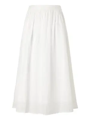 Rosie Assoulin Cotton-voile Midi Skirt - White