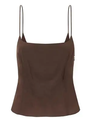 ST. AGNI ST. AGNI Stretch Satin Cami Brown