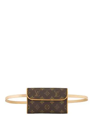 LOUIS VUITTON Monogram Florentine Pochette Belt Bag - Brown