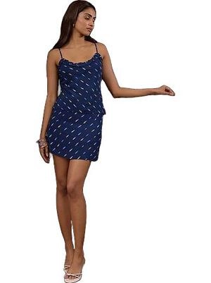 Victoria's Secret Summer Away Printed Camisole With Ruffle Trim - Print