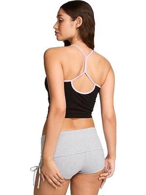 Pink All-day Cotton™ Racerback Bra Tank - Black