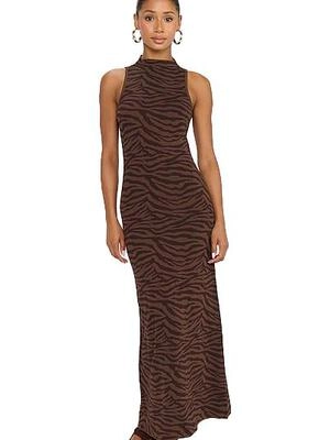 Victoria's Secret Show Me Your Mumu Tiger High Neck Maxi Dress - Print