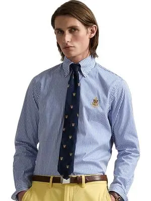 Ralph Lauren Classic Fit Crest Striped Poplin Shirt - Blue/white
