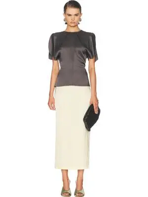 Victoria Beckham Bela Top With Sleeve Cut-out Detail - Ore