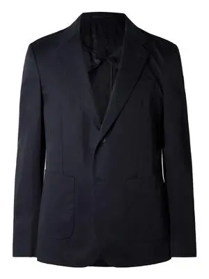 Mr P. Organic Cotton-poplin Suit Jacket - Blue