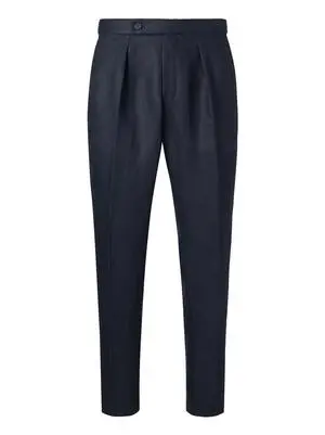 SLOWEAR Venezia 1951 Pleated Linen Trousers - Blue