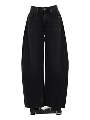 Alexander Wang Blow Up Jeans With Rhinestone Logo - Multicolor